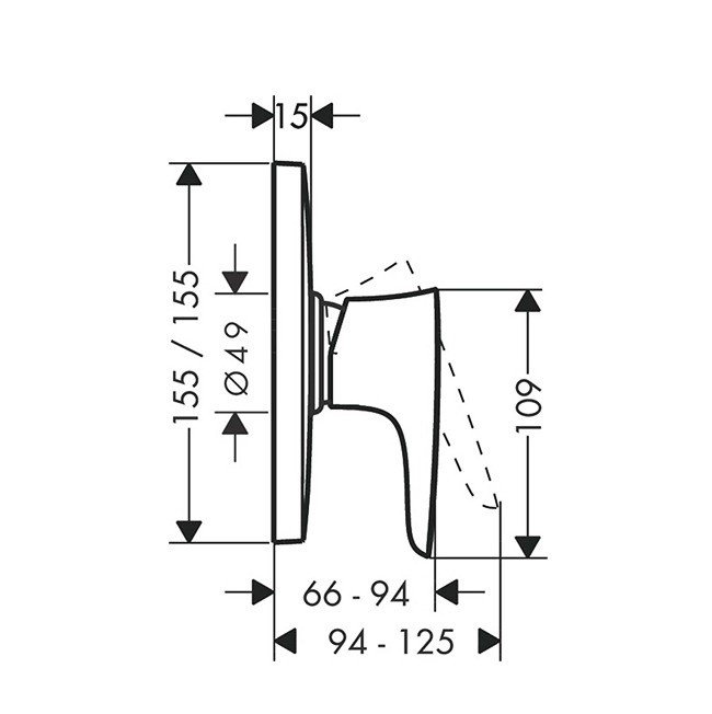 Hansgrohe PuraVida 15677000 - Смеситель для душа повышенной ...