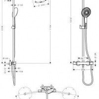 Душевая система 27115000 Hansgrohe Raindance Select 240 Showerpipe с ...