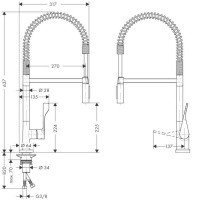 Hansgrohe Axor Citterio Semi Pro 39840800 Смеситель для кухни (нерж ...