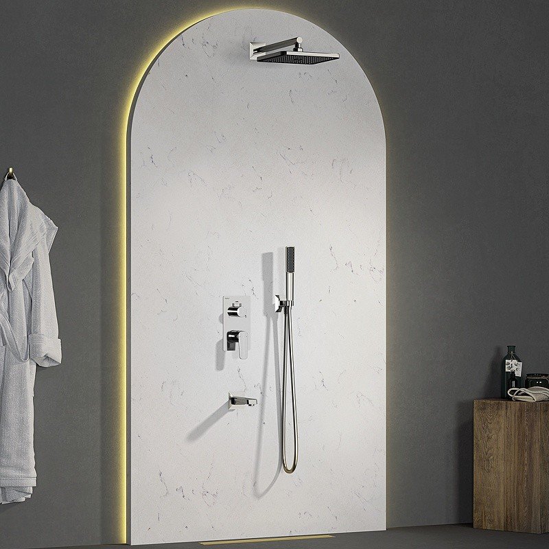 TESKA Ciera Pro AS3360 Душевая система с изливом, встраиваемая (хром ...