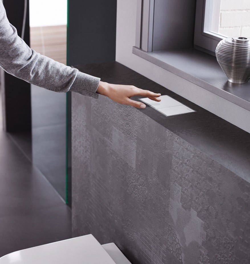 GEBERIT Omega 70 115.084.SI.1 Накладная панель для унитаза (Стекло ...