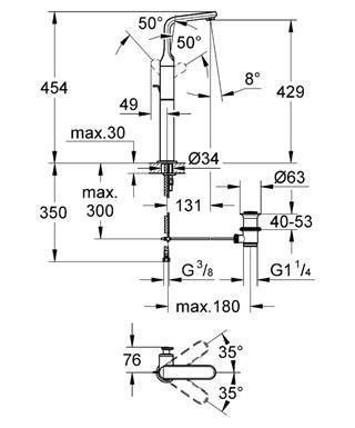 Grohe Veris 32191000 Смеситель однорычажный для раковины (хром), в ...