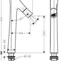 Hansgrohe Axor Starck Organic 12013000 Смеситель для раковины (хром), в ...