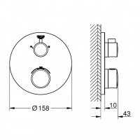 Смеситель 24076000 grohtherm Термостат для душа, купить в магазине ...