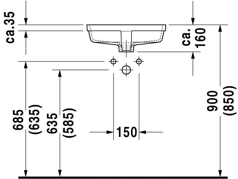 Duravit Vero 0330430000 Раковина на 43 см, в магазине сантехники ...