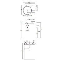 Simas Flow FL04 Раковина 63 см, в магазине сантехники Сантехмаг.Ру