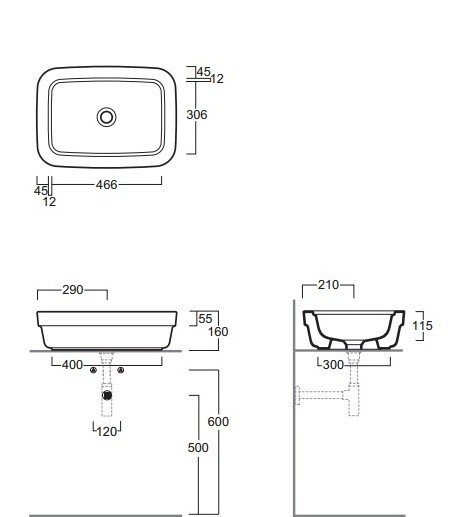 Раковина накладная EVO10 Simas Evolution, купить в магазине сантехники Сантехмаг.Ру