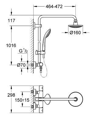Душевая система 27296 000 Grohe Euphoria, в магазине сантехники ...