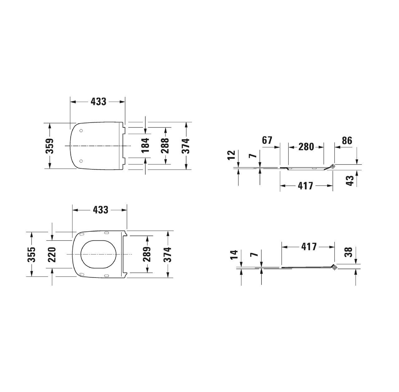 Duravit DuraStyle 0063790000 Сиденье с крышкой для унитаза | Soft Close ...