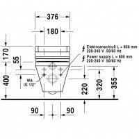 DURAVIT DuraStyle 2537590000 Унитаз подвесной, цвет - Белый, в наличии ...
