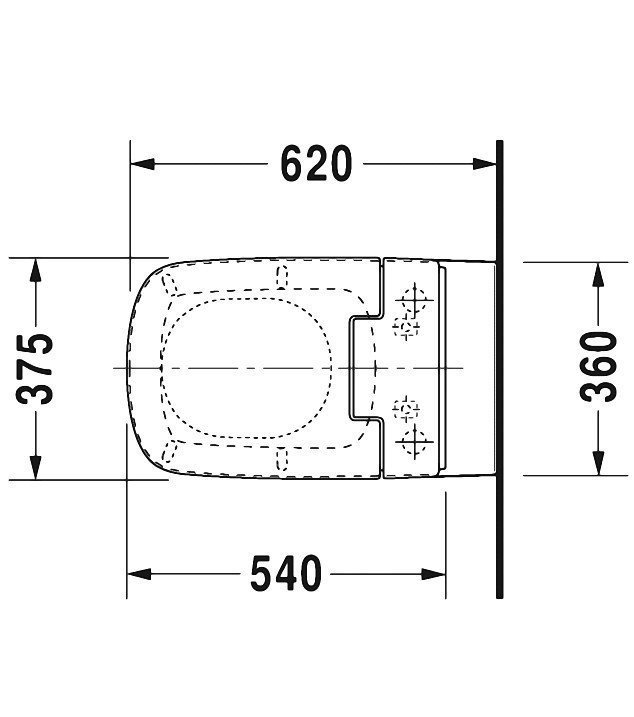 Duravit DuraStyle SensoWash® 253759 00 00 Унитаз подвесной (белый ...