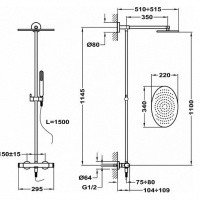 Teka Icon 332380200 Душевая система, купить в магазине сантехники ...