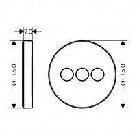 Hansgrohe ShowerSelect S 15745000 Запорно-переключающий вентиль (хром ...