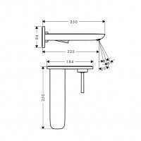 Hansgrohe PuraVida 15085000 - Настенный смеситель для раковины (хром ...