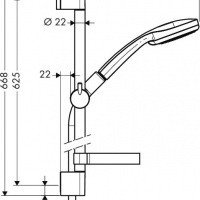 Hansgrohe Croma 100 Vario/Unica’C 27772000 Душевой гарнитур (хром ...