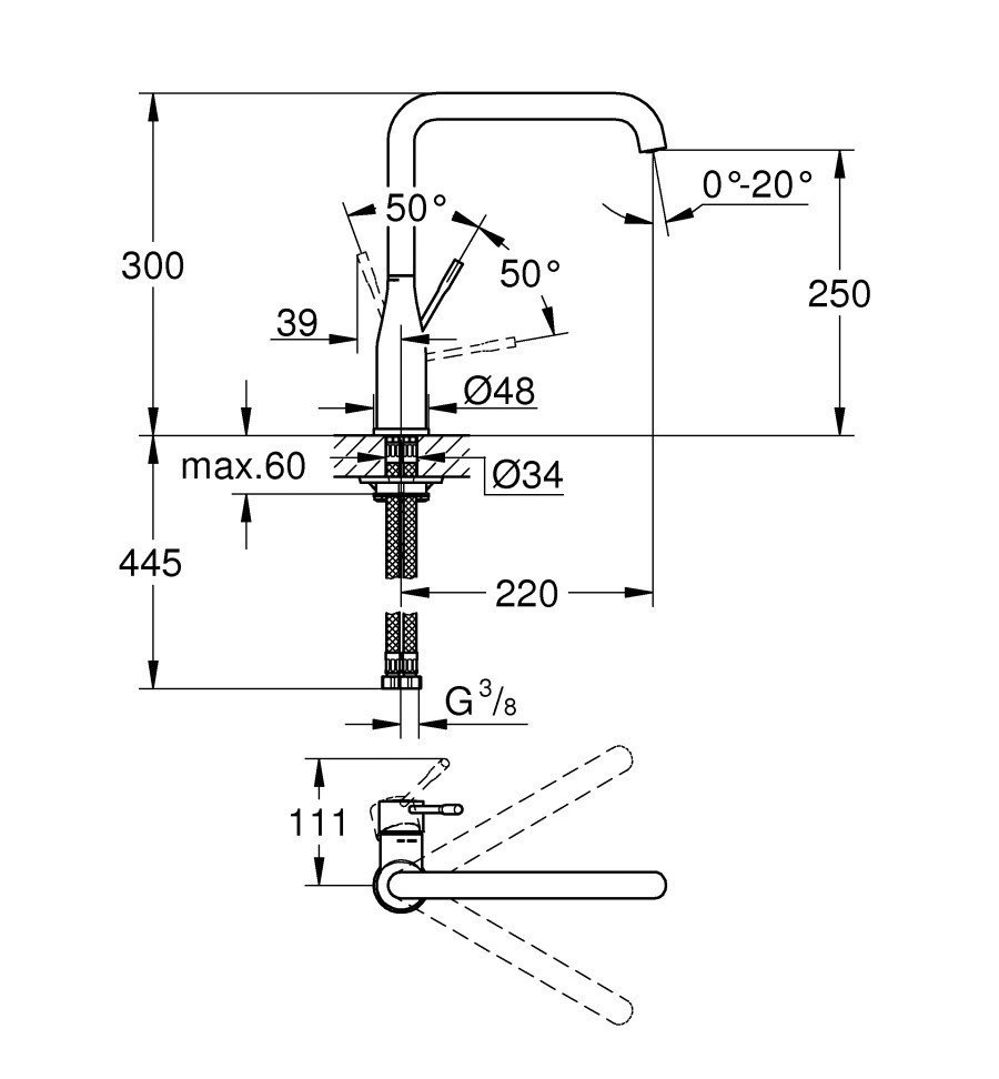 Grohe Essence New 30269AL0 Смеситель для кухни, в магазине сантехники ...