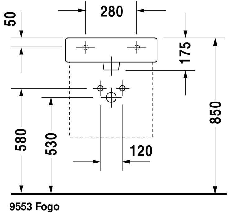 Duravit WG Vero 045450 00 251 Раковина подвесная 50 см (белый), в ...