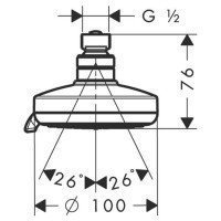 Hansgrohe Croma 100 Multi 27443000 Верхний душ (хром), в магазине ...