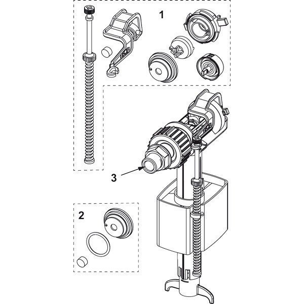TECE 9820353 Универсальный заливной клапан для сливных бачков, купить в магазине сантехники ...