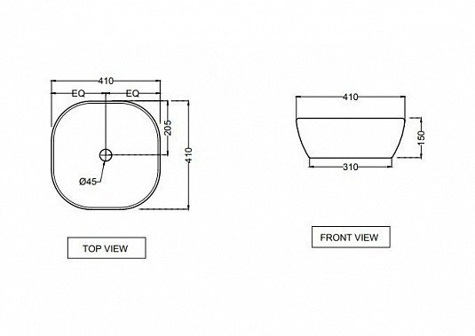 Jaquar Designer JDS-WHT-25911 Раковина накладная 41*41 см (белый ...