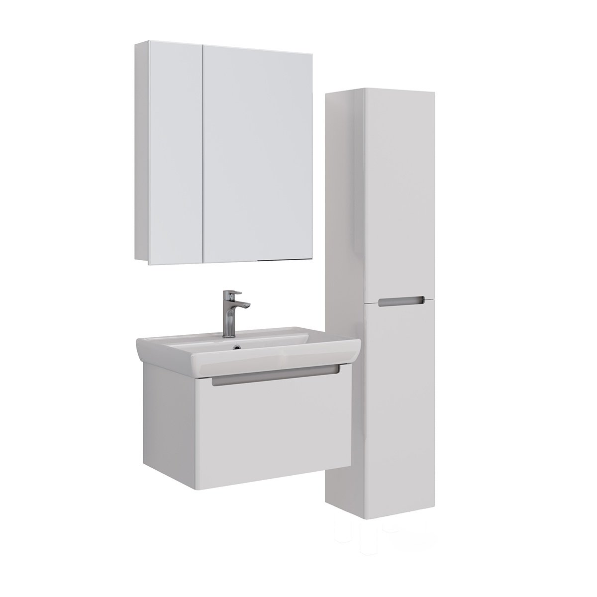 Lemark BUNO MINI LM05BM70T Тумба для раковины 704*473 мм (белый глянцевый), купить в магазине ...