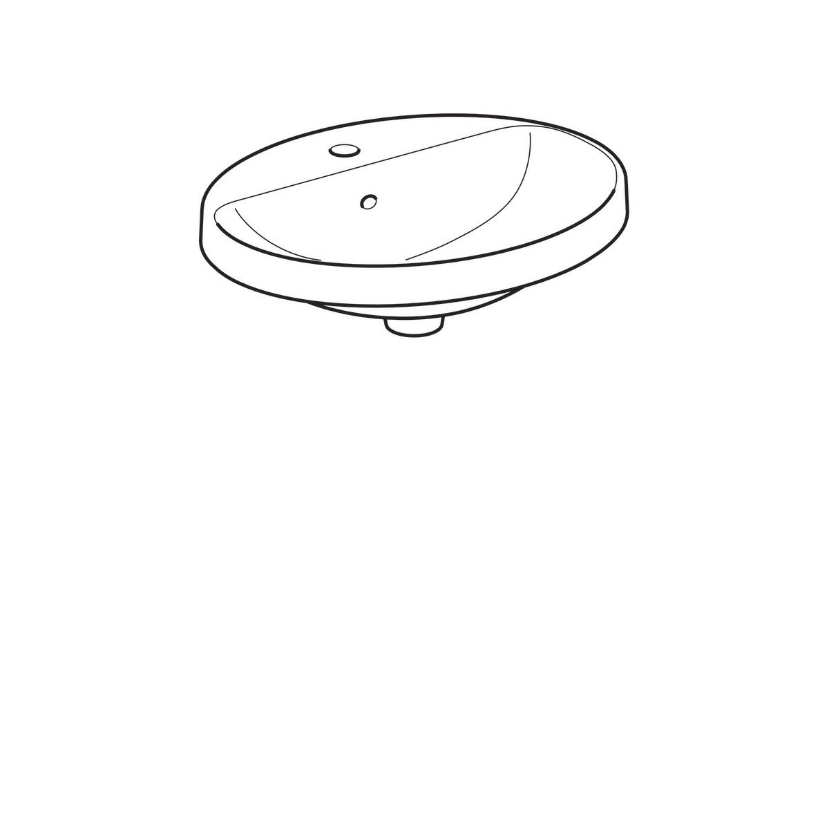 GEBERIT VariForm 500.720.01.2 Раковина встраиваемая сверху 550*450 мм ...