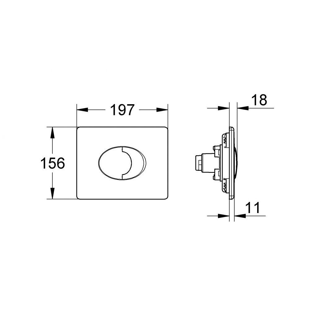 GROHE Skate Air 38506000 Накладная панель (хром), купить в магазине ...