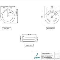 Jaquar Designer JDS-WHT-25903 Раковина накладная 48*47 см (белый ...