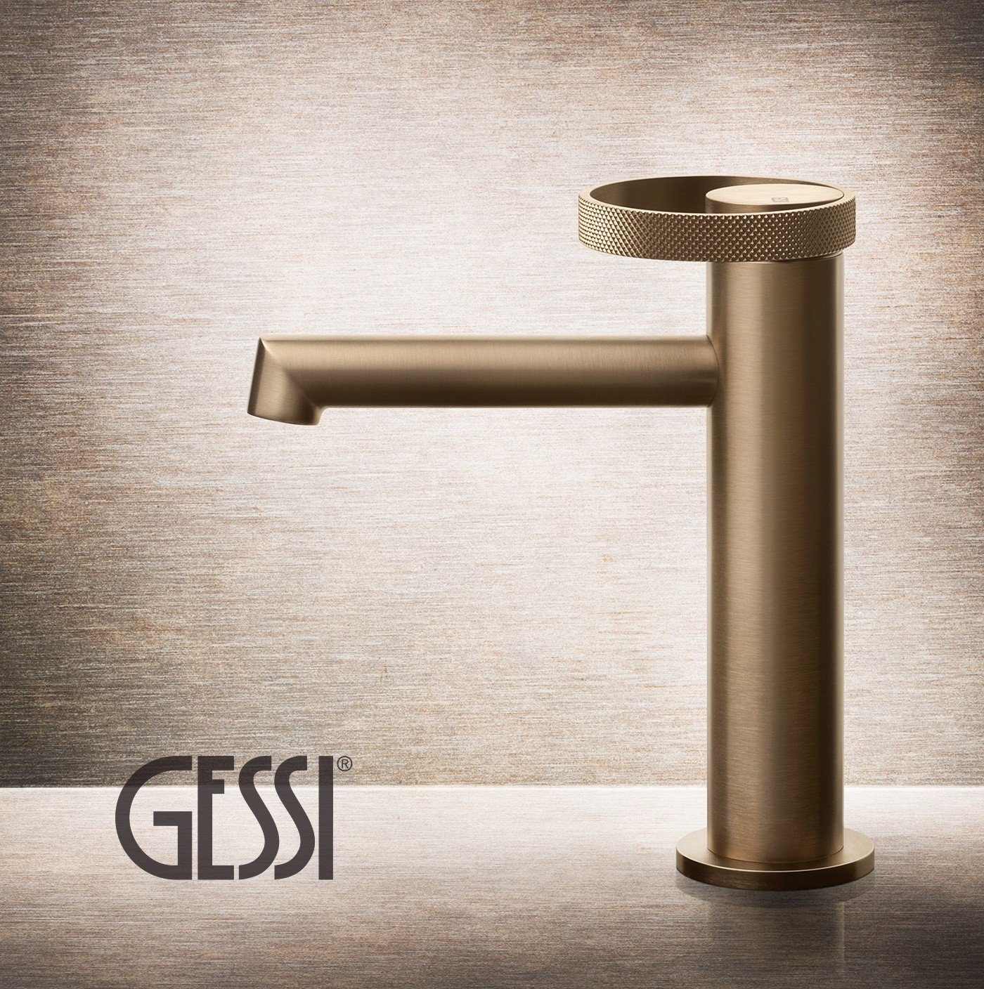 GESSI Anello 63301 726 - Смеситель для раковины | Warm Bronze Brushed ...