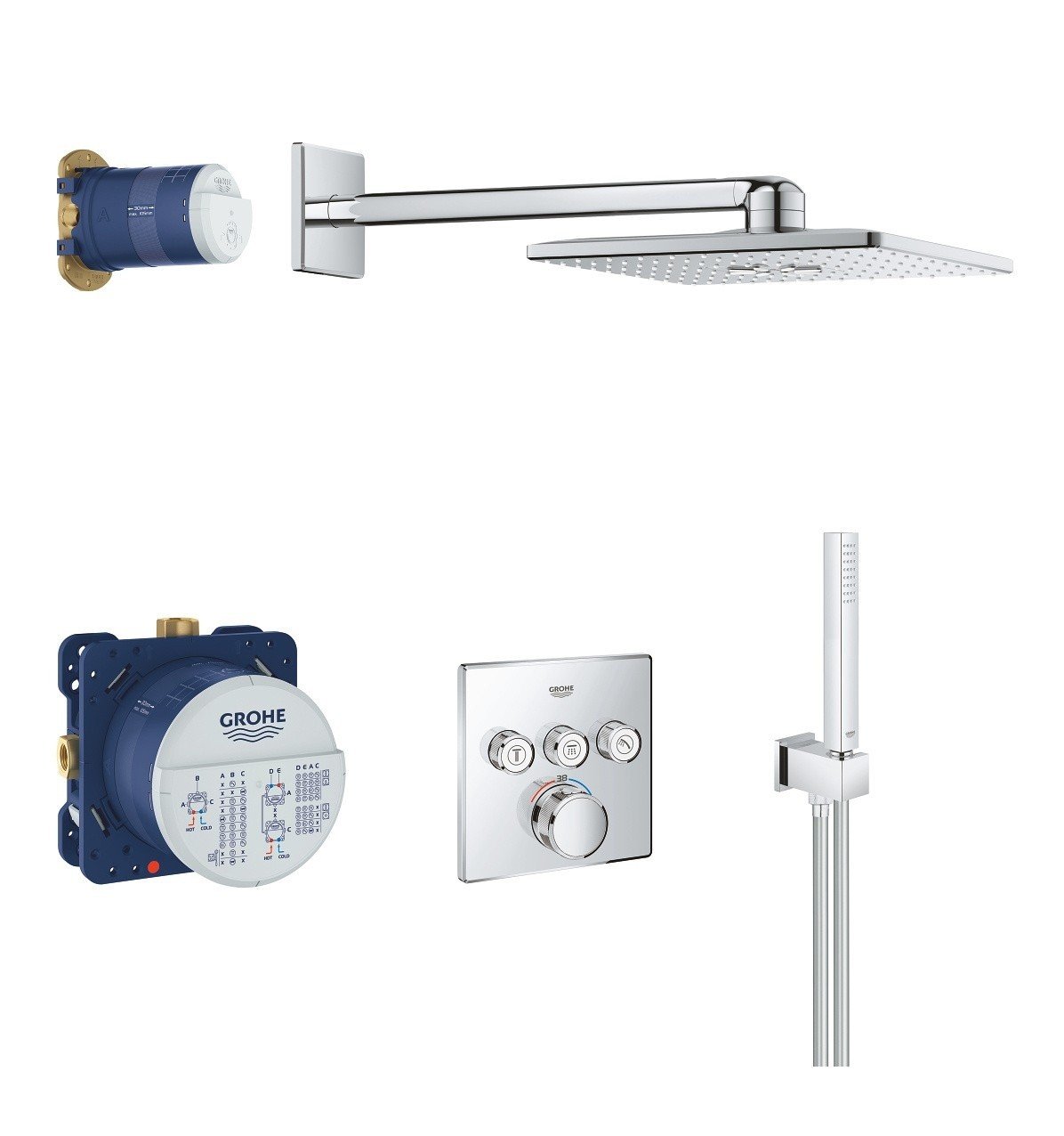 Grohe Grohtherm SmartControl 34706000 Душевая система скрытого монтажа ...