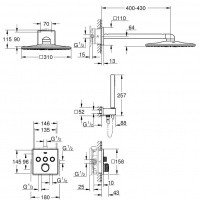 Grohe Grohtherm SmartControl 34706000 Душевая система скрытого монтажа ...