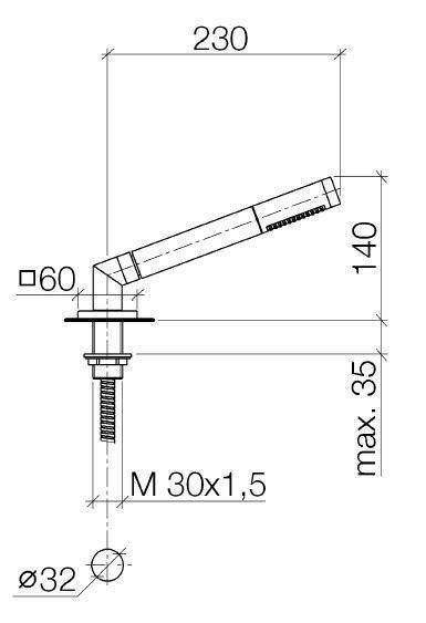 Dornbracht 27 702 980 Душевой гарнитур на борт ванны (хром), в магазине ...