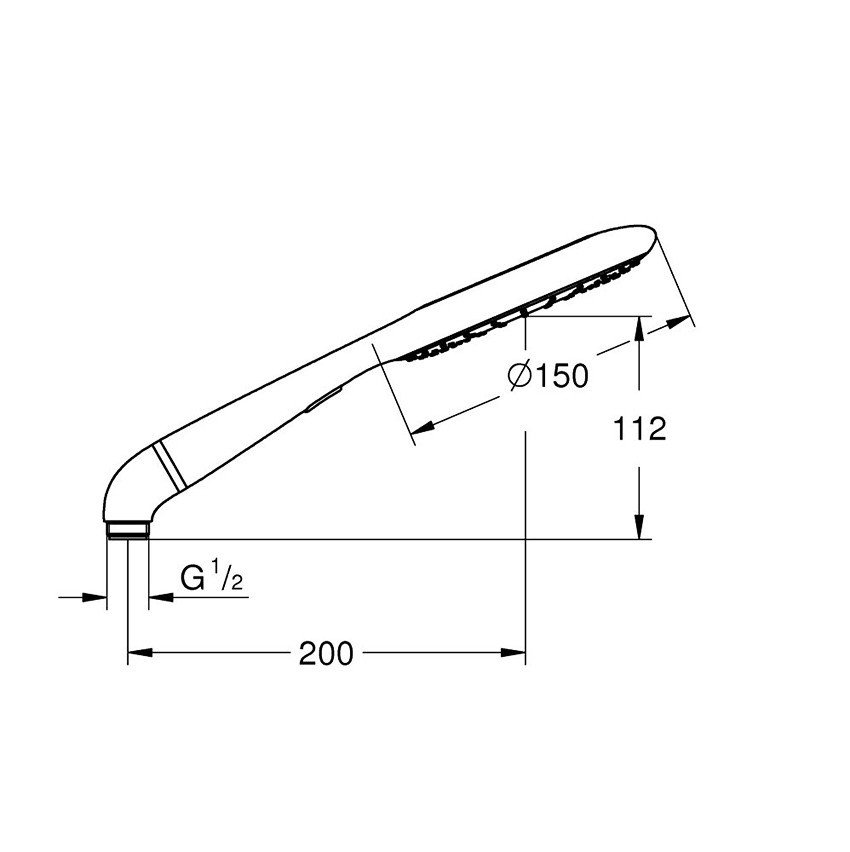 Ручной душ 27283 000 GROHE Rainshower Icon, хром, в магазине сантехники ...
