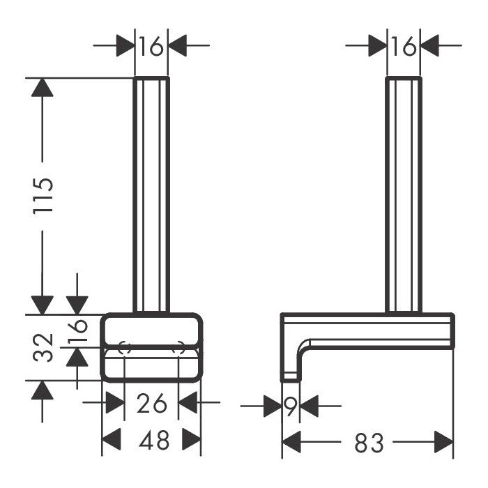 Hansgrohe AddStoris 41756140 Держатель запасного рулона туалетной ...