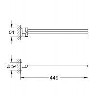GROHE Essentials 40371001 - Держатель для полотенца | двойной (хром ...