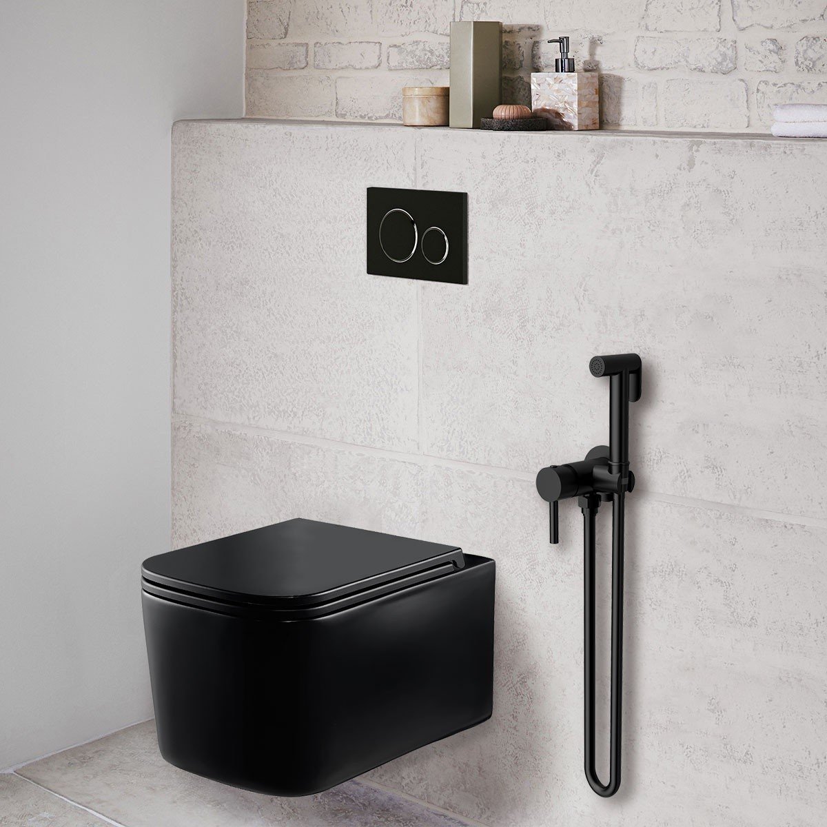 Vincea VHFW-101MB Гигиенический душ в комплекте со смесителем (чёрный матовый), в магазине ...