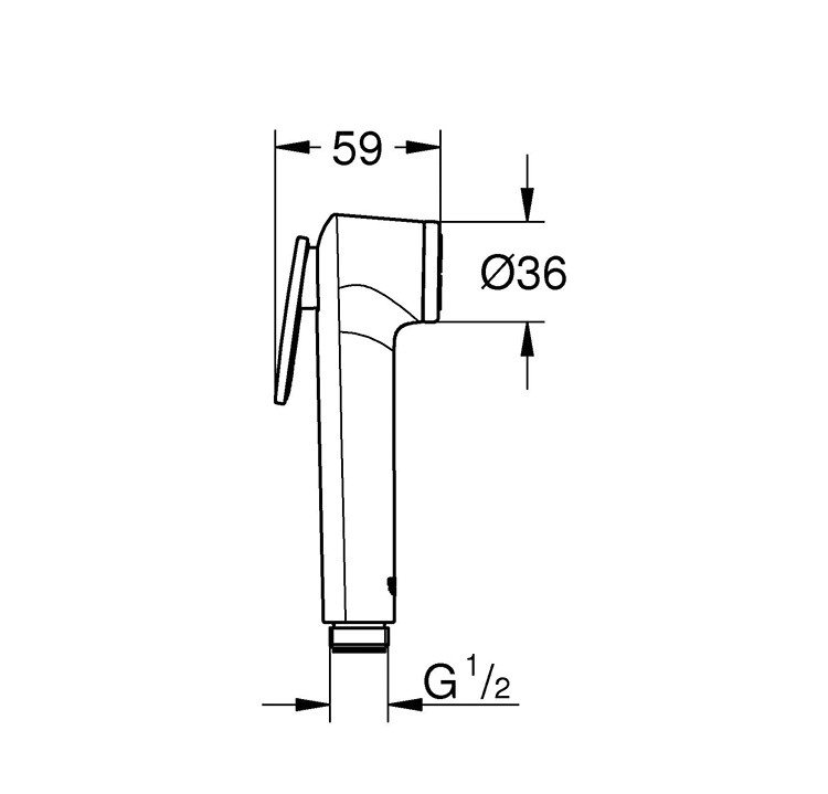 Душ гигиенический 28020L01 GROHE Tempesta-F, купить в магазине ...