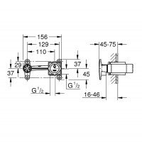 GROHE 23200000 - Внутренний механизм настенного смесителя для раковины ...