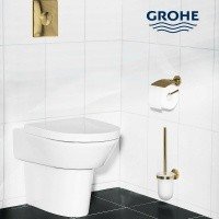 GROHE Essentials 40374GL1 Ершик для унитаза (золото), в магазине сантехники Сантехмаг.Ру