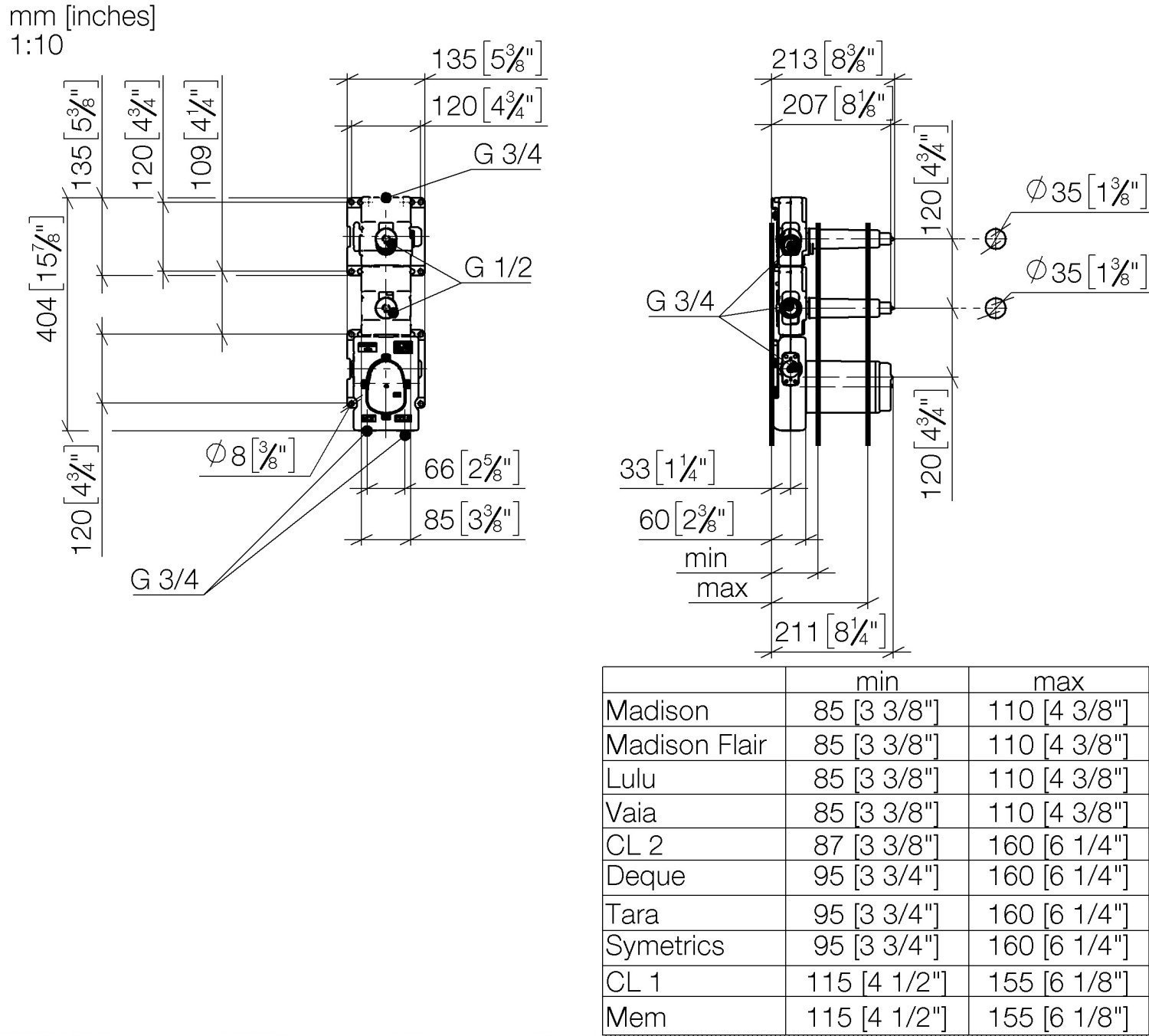 Dornbracht xTOOL 3552497090 Термостатный модуль скрытого монтажа с 2 ...