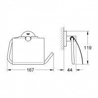 GROHE Essentials 40367001 - Держатель для туалетной бумаги (хром ...