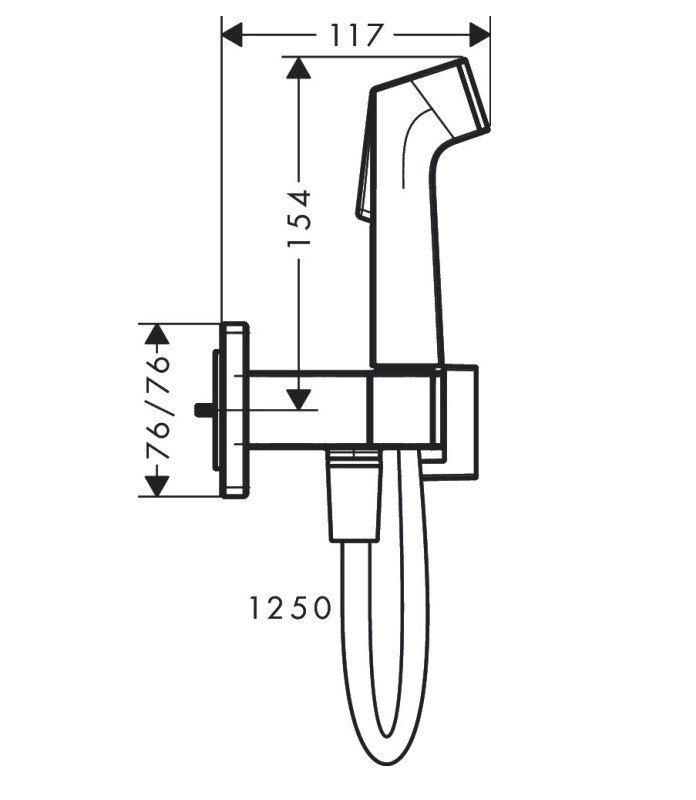Hansgrohe Bidette E EcoSmart+ 29233000 Гигиенический душ - комплект со ...