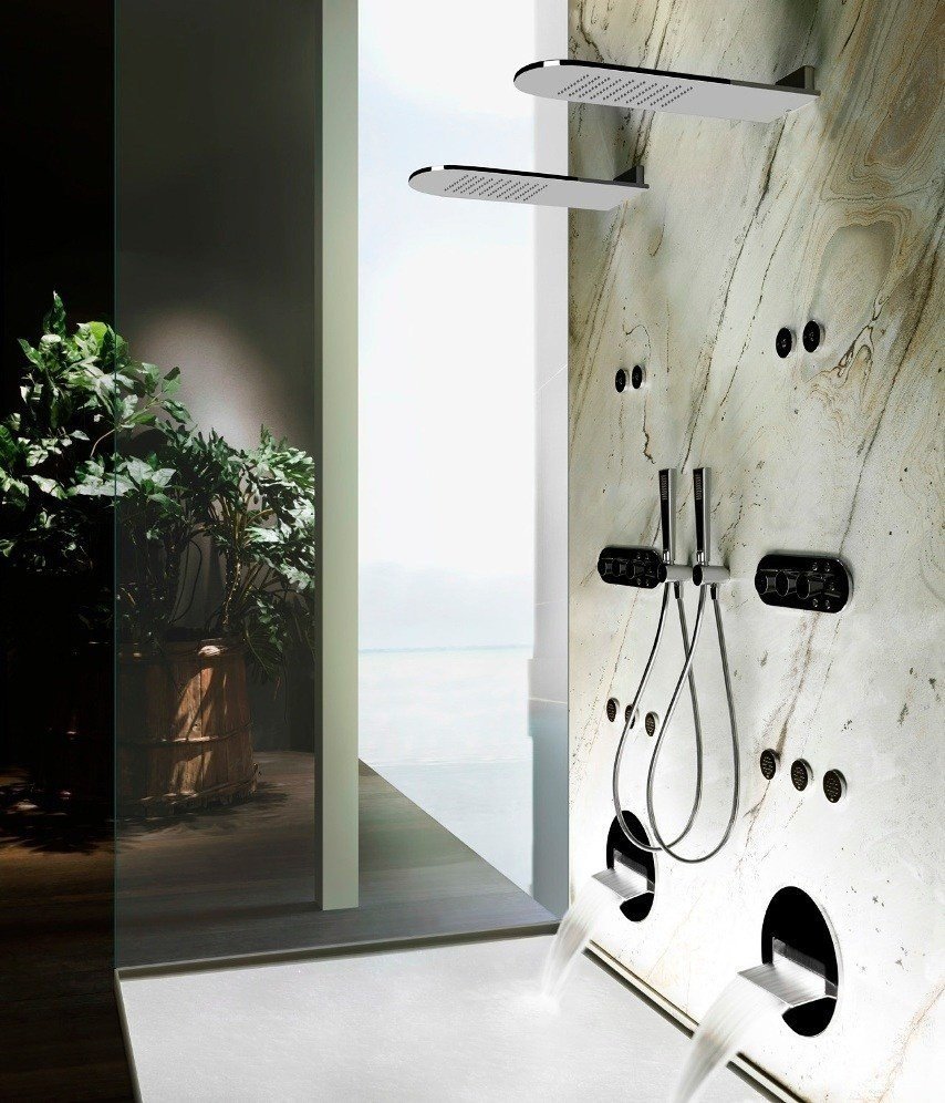 Gessi Cono 45163.708 Верхний душ 620*120 мм (медь шлифованная), в ...