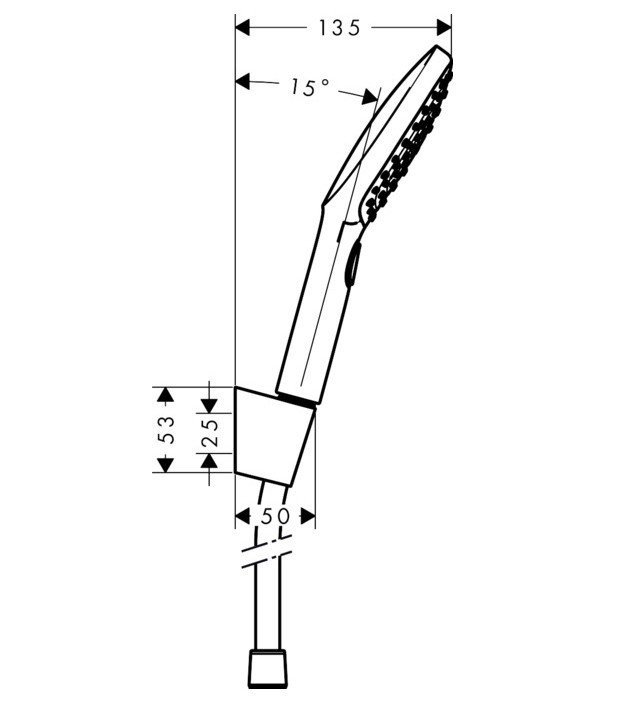 Душевой набор 26700400 Hansgrohe Raindance Select E (белый, хром), в ...