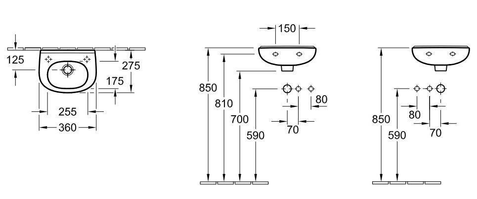Villeroy&Boch O'Novo 53603701 Раковина (альпийский белый), в интернет ...