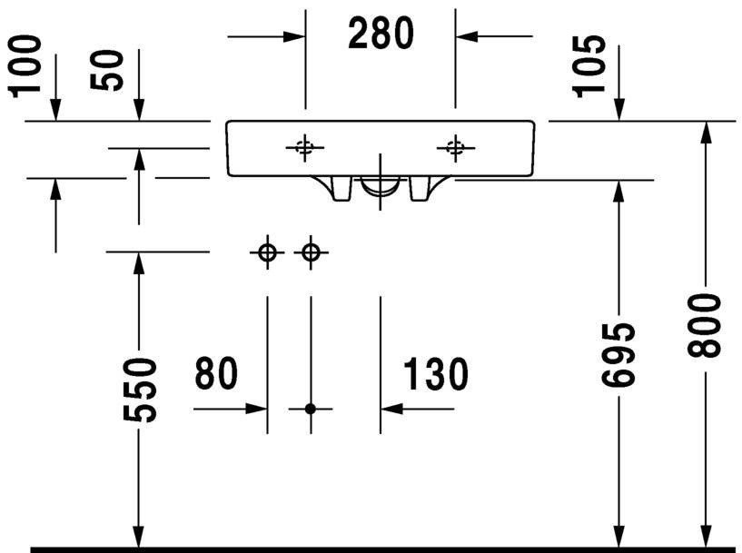 Duravit Architec 044358 Раковина на 58 см, в магазине сантехники ...