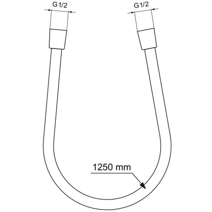 Ideal Standard IdealRain BE125XG Шланг для душа 125 см (черный матовый ...
