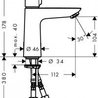 Hansgrohe Talis Select E 110 71751000 Смеситель для раковины, купить в ...