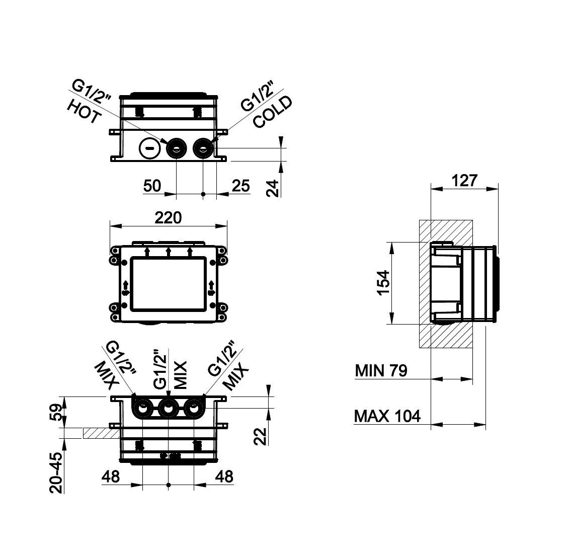 GESSI 63001 031 Внутренний механизм смесителя, купить в магазине ...