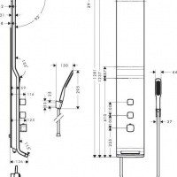 Hansgrohe Raindance Lift 180 2jet EcoSmart 27003400 Душевая панель ...